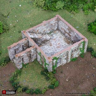 Norman Square Keep - Printable Scenery