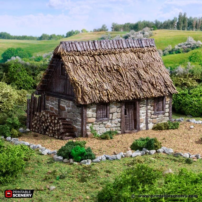 Norman Stone Barn - Printable Scenery