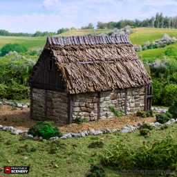 Norman Stone Barn - Printable Scenery