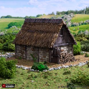 Norman Stone Barn - Printable Scenery