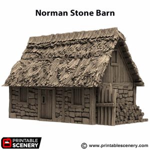 Norman Stone Barn - Printable Scenery