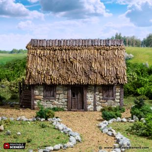 Norman Stone Barn - Printable Scenery