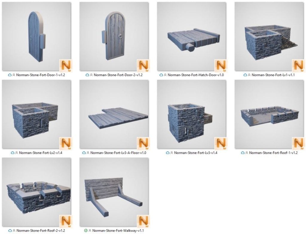 Norman Stone Fort - Printable Scenery