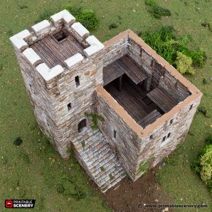Norman Stone Fort - Printable Scenery