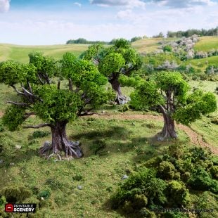 Oak Trees - Printable Scenery
