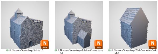 Norman Stone Keep - Printable Scenery