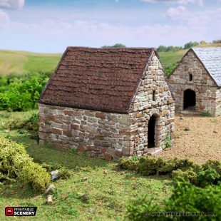 Small Rustic Barns - Printable Scenery