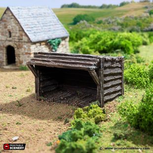 Small Rustic Barns - Printable Scenery