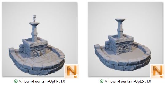 Town Fountain - Printable Scenery