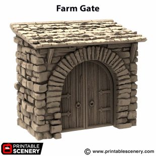 Farm Gate - Printable Scenery