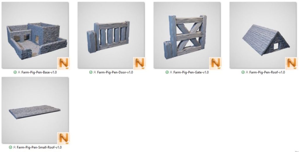 Farm Pig Pen - Printable Scenery