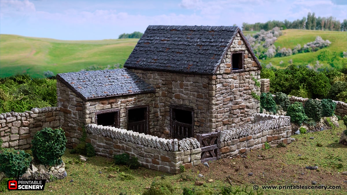 Farm Pig Pen - Printable Scenery