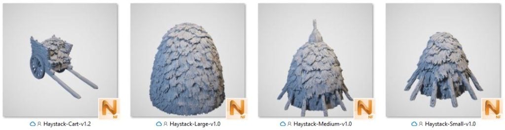 Haystacks - Printable Scenery