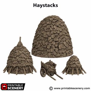 Haystacks - Printable Scenery