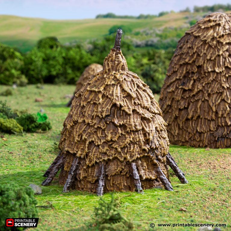 Haystacks - Printable Scenery