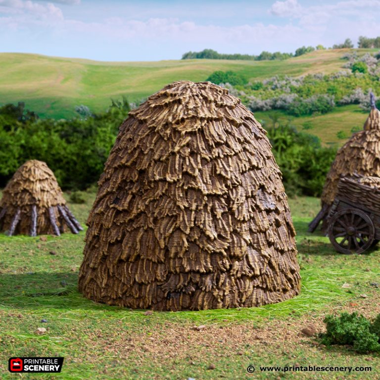 Haystacks - Printable Scenery