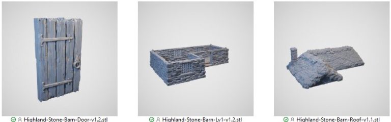 Highland Stone Barn - Printable Scenery