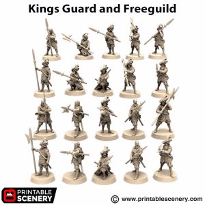 Kings Guard and Freeguild - Printable Scenery