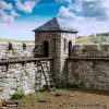 Norman Fort Walls Corner Tower - Printable Scenery