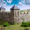 Norman Fort Walls Corner Tower - Printable Scenery