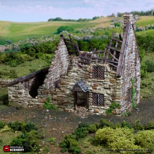 Ruined Crow Cottage - Printable Scenery