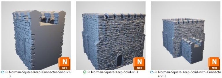 Norman Square Keep - Printable Scenery