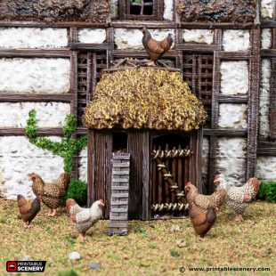 Farm Chicken Hut - Printable Scenery