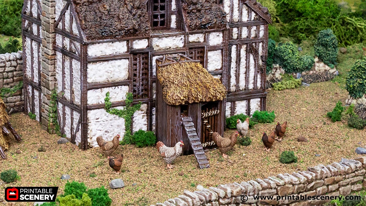Farm Chicken Hut - Printable Scenery