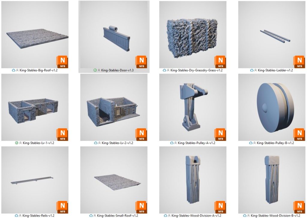 King Stables Printable Scenery