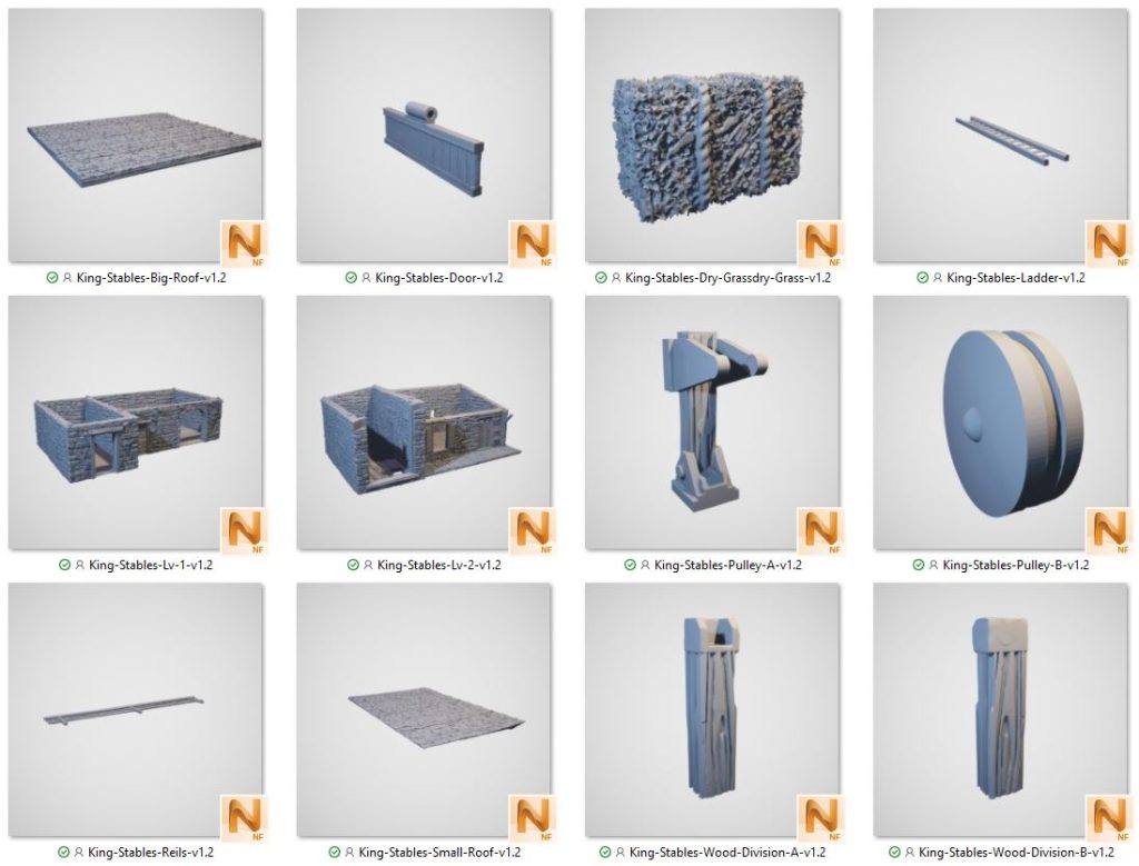 King Stables Printable Scenery
