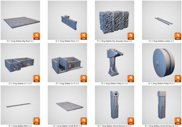 King Stables Printable Scenery