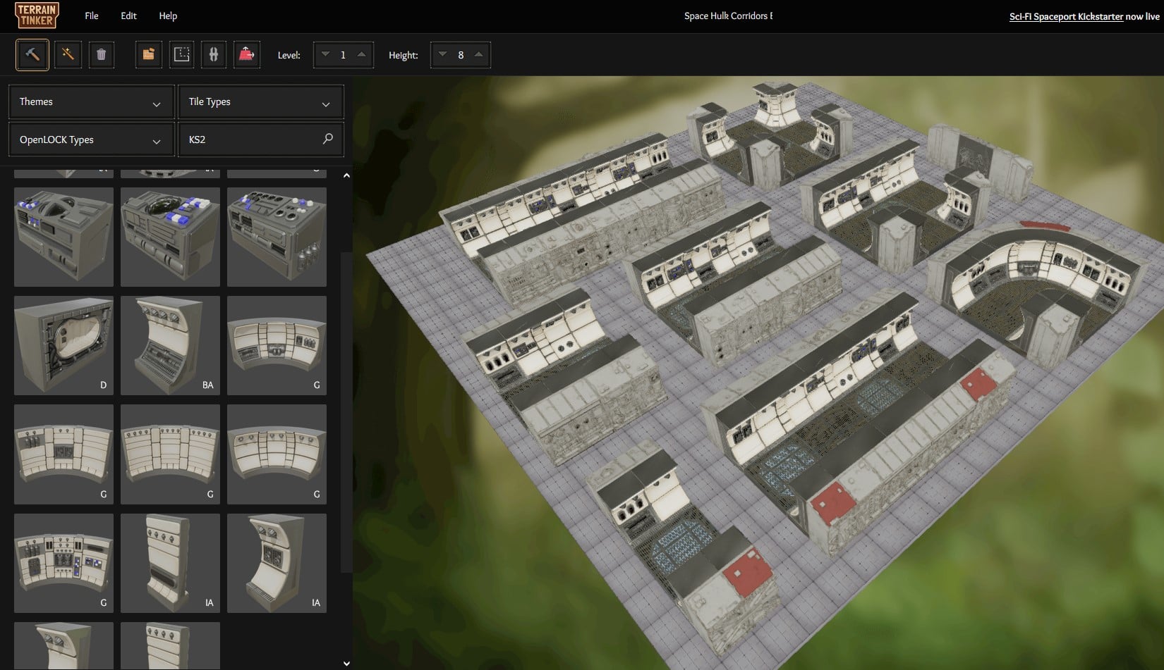 Creating a 3D Space Hulk board in Terrain Tinker - Printable Scenery