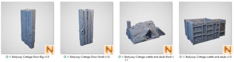 Wattle and Daub Barlyway Cottage - Printable Scenery