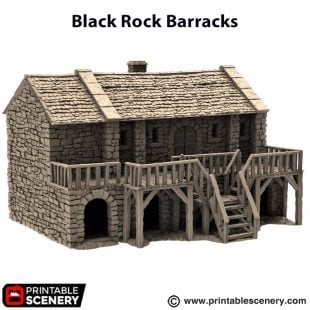 Black Rock Barracks Printable Scenery