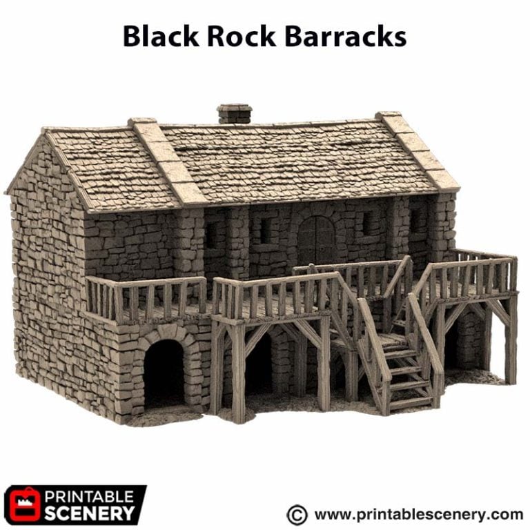 Black Rock Barracks Printable Scenery
