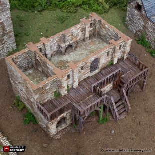 Black Rock Barracks Printable Scenery