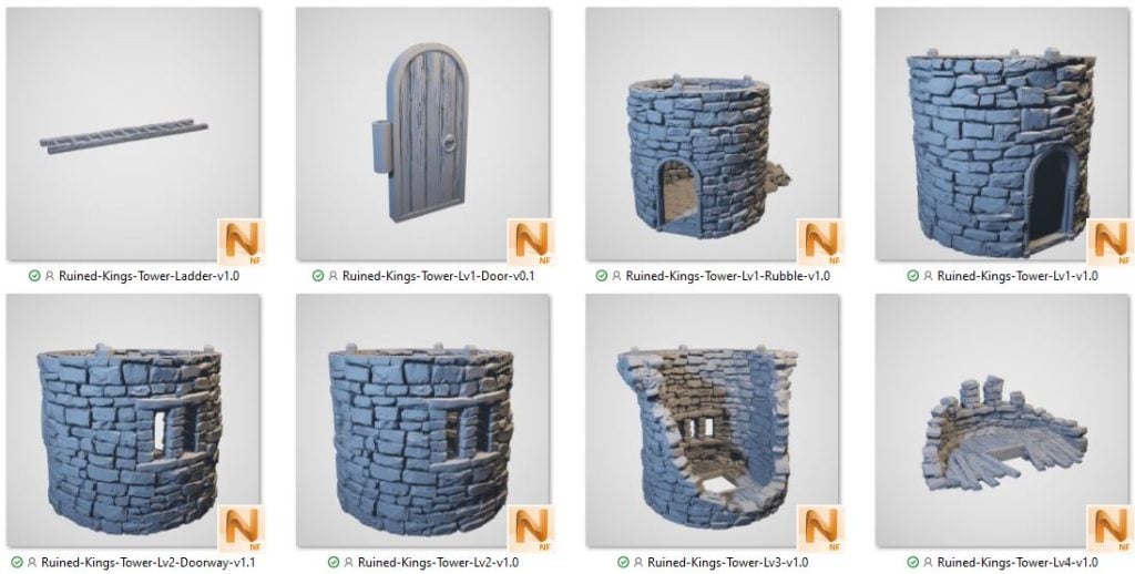 Ruined Kings Round Tower Printable Scenery