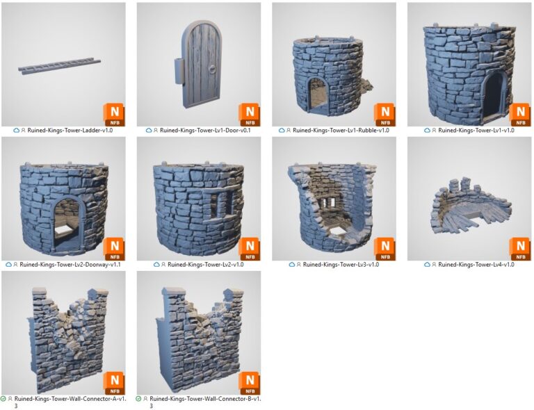 Ruined Kings Round Tower Printable Scenery