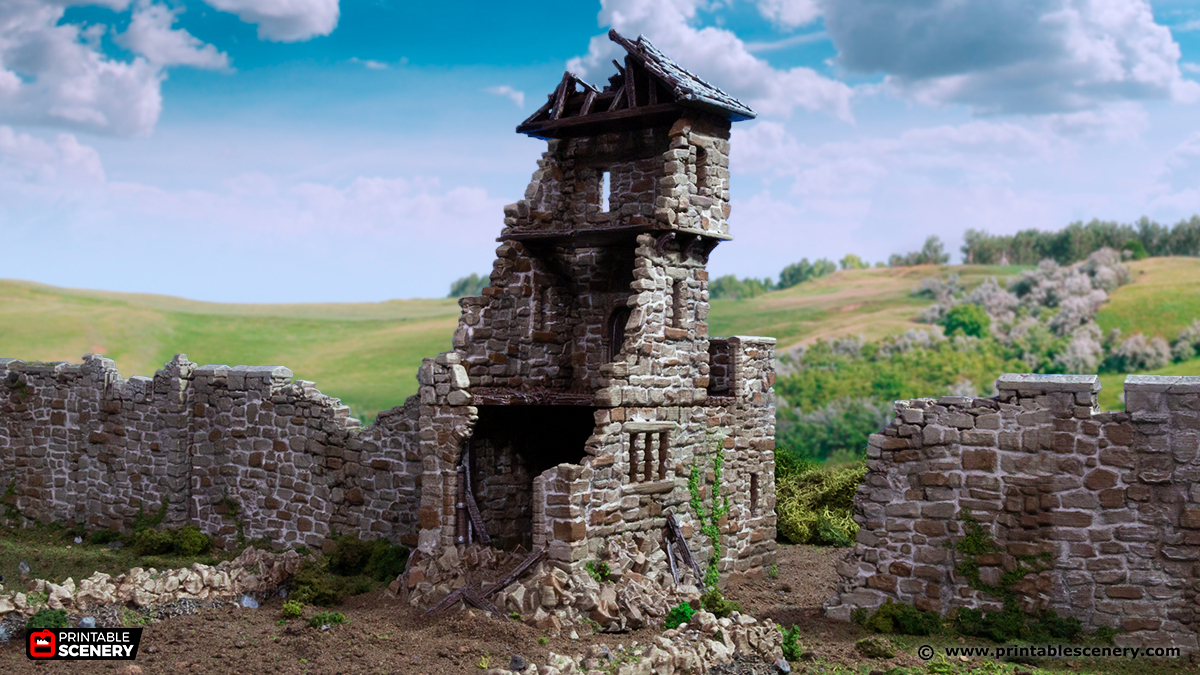 Ruined Kings Gate Printable Scenery