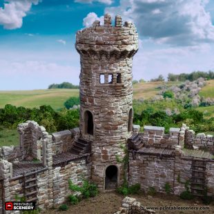 Ruined Kings Round Tower Printable Scenery