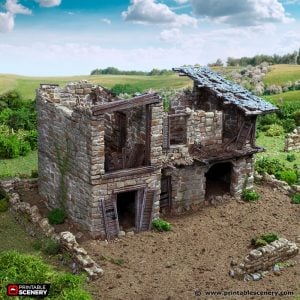 Ruined King Stables Printable Scenery