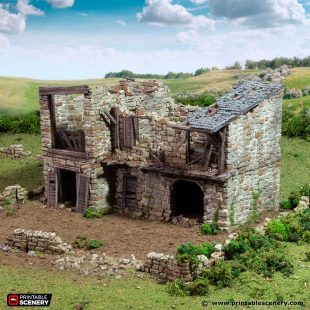 Ruined King Stables Printable Scenery