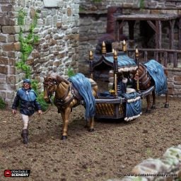 Two Horse Litter - Printable Scenery