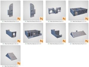Black Rock Barracks Printable Scenery