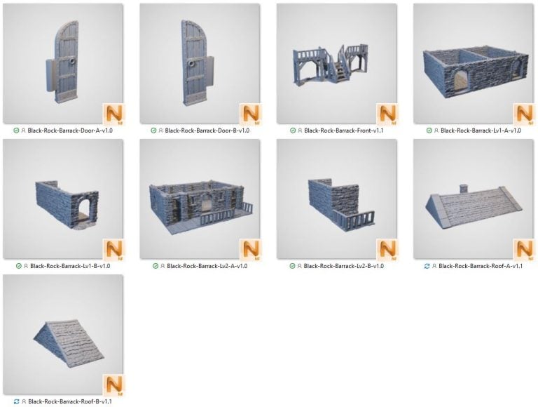 Black Rock Barracks Printable Scenery