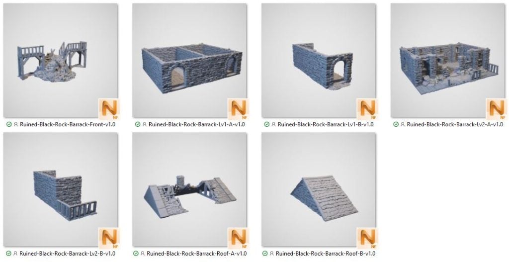 Ruined Black Rock Barracks Printable Scenery