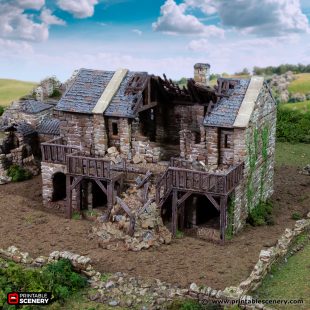 Ruined Black Rock Barracks Printable Scenery
