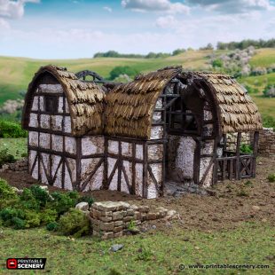 Ruined Country Stables - Printable Scenery