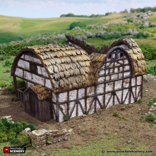 Ruined Country Stables - Printable Scenery