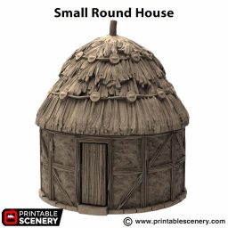 Small Round House - Printable Scenery